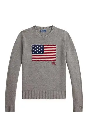 Polo Ralph Lauren American Flag Knit Jumper - Gray