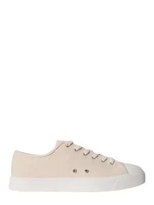 Polo Ralph Lauren Logo-print Canvas Sneakers - Beige