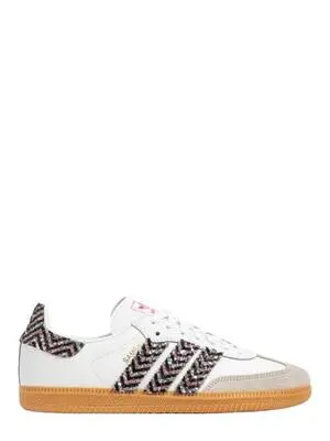 Adidas Leather Sneakers With Glitter Detailing - White