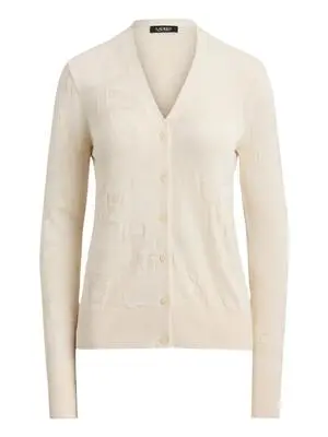 Ralph Lauren V-neck Long-sleeved Cardigan - Nude