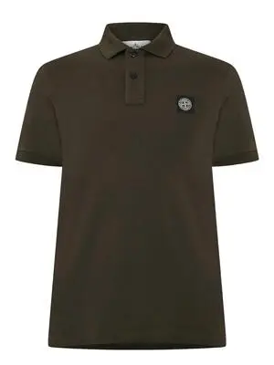 Stone Island Compass Logo Polo Shirt - Black