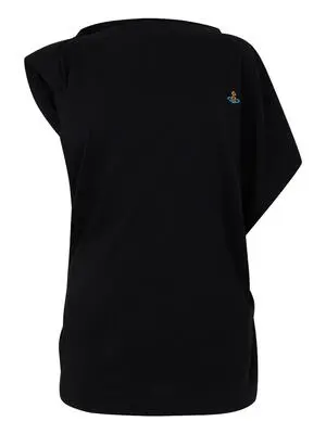 VIVIENNE WESTWOOD Vivienne Westwood Asymmetrical Draped Sleeveless Top With Embroidered Emblem