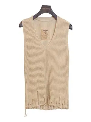 UMA WANG Uma Wang V-Neck Knit Vest Nude