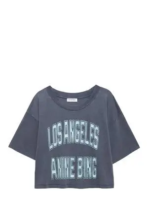 ANINE BING Anine Bing "Los Angeles" Graphic Crop Top
