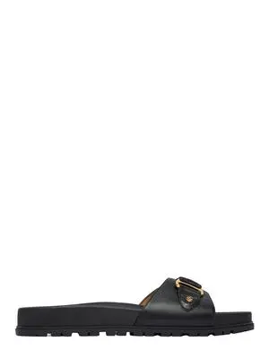 Ralph Lauren Lauren Tasha Buckle Slide Sandals - Black