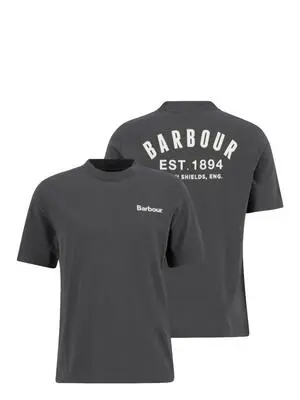Barbour Logo-print T-shirt - Asphalt