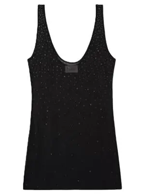 MC2 SAINT BARTH Raya Mini Dress With Gradient Sequin Effect - Black