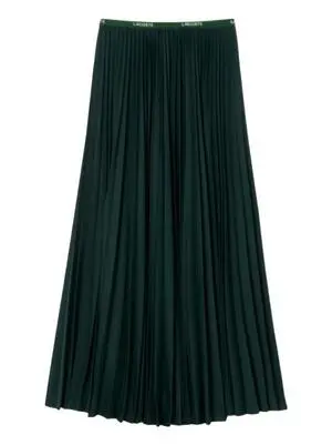 Lacoste Long Pleated Skirt With Elasticated Waistband - Black
