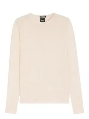Hugo Boss Crew Neck Fine Knit Jumper - White