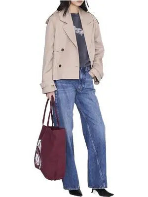 ANINE BING Canvas Tote Bag - Blue