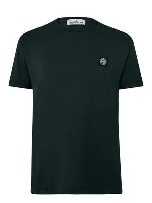 Stone Island Cotton Compass Logo Patch T-shirt - No