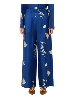 Max Mara Printed Trousers - Blue