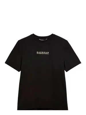 Barbour Logo Detail Crewneck T-shirt - Black
