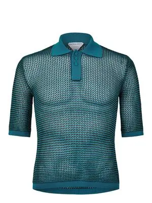 Bottega Veneta Minimalist Shortsleeve Polo Shirt - No