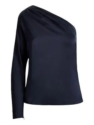 Ralph Lauren Asymmetrical One-sleeve Top - Black