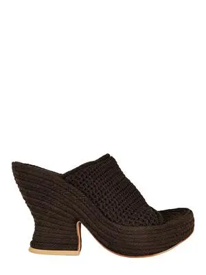 Bottega Veneta Woven Platform Mules - No