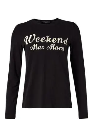 Max Mara Long-sleeved Crewneck T-shirt - Black