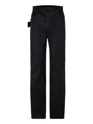 Bottega Veneta Textured Leather Trousers - Black