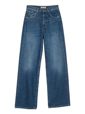 TWINSET Classic Wide Leg Denim Jeans - Blue