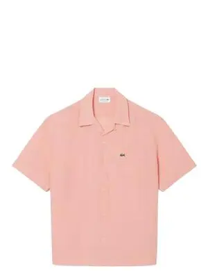 Lacoste Relaxed Fit Linen Shirt - Rosy