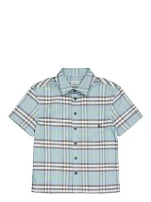 Burberry Checked Shirt - Blue