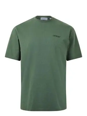 Off-White Crew Neck Cotton Tee - No