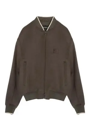 Emporio Armani Long-sleeved Bomber Jacket - Brown