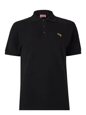 Kenzo Solid Short-sleeve Polo Shirt - Black