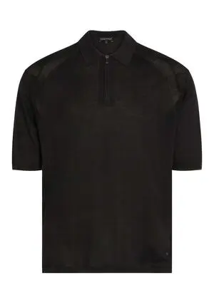 Emporio Armani Short-sleeved Polo Shirt - Black