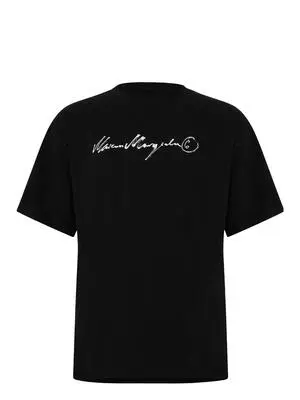 MAISON MARGIELA Crewneck Printed Tshirt - Black