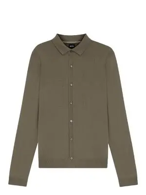 Hugo Boss Helbert Virgin Wool Shirt - Brown