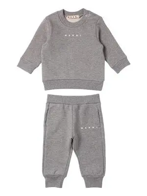 Marni Printed Cotton Sweatshirt And Sweatpants Set - Gray