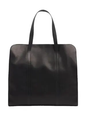 THE ROW Ben Leather Tote Bag - Black