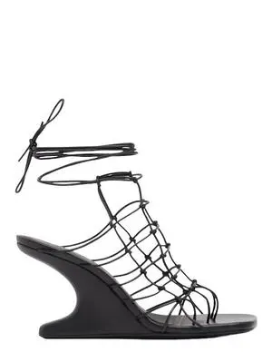 Rick Owens Wedge Sandals With Ankle Strap - No