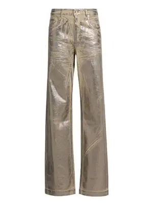 Rick Owens Geth Denim Low Rise Baggy Jeans - Gray