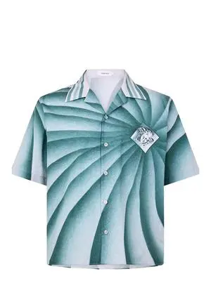 Versace Gradientprint Shortsleeve Shirt - Blue