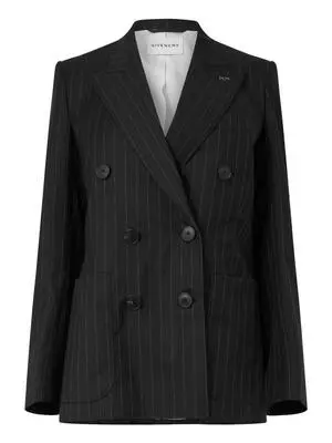 Givenchy Double-breasted Pinstripe Blazer - Black