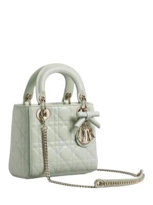 Dior Lady Mini Chain Shoulder Bag - Gray