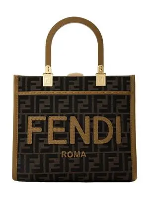 Fendi Ff Monogram Tote Bag - Black