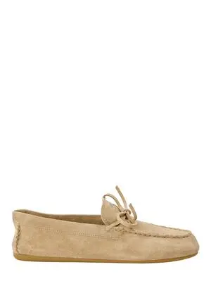 Miu Miu Suede Loafers With Bow Detailing - No