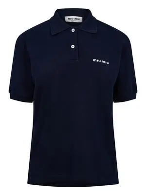 MIU MIU Miu Miu Short-Sleeve Polo Shirt