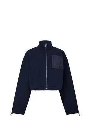Miu Miu Miu Miu Cropped Zip-Up Fleece Jacket No