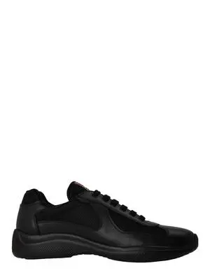 Prada Prada America's Cup Lace-Up Sneakers Nero