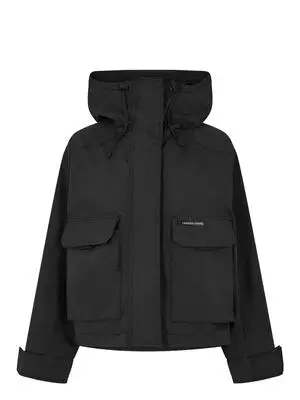 Canada Goose Hooded Windbreaker Jacket - Black