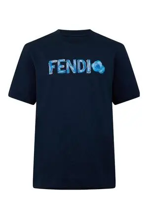 Fendi Crew-neck Short-sleeve T-shirt - Black