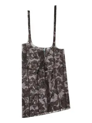 Prada Lace Floral Midi Skirt - Black