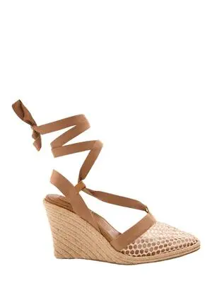 CHRISTIAN LOUBOUTIN Christian Louboutin Wedge Espadrille Sandals With Tie Fastening