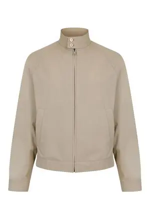Prada Stand Collar Zip-up Jacket - Nude