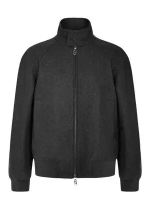 Fendi Zip-up Jacket With Snap Collar - Grey