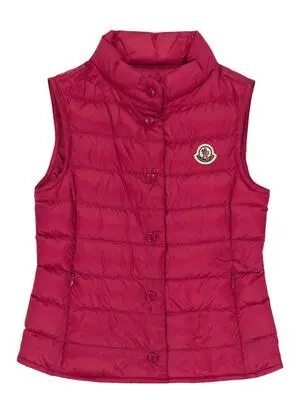 Moncler Logo Patch Puffer Vest - Red
